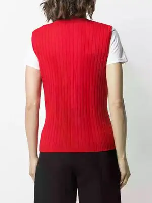 Celine 1980s Ribbed Knit Vest