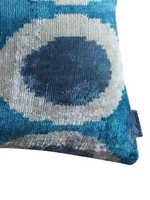 LES-OTTOMANS Jacquard Silk Velvet-blend Cushion