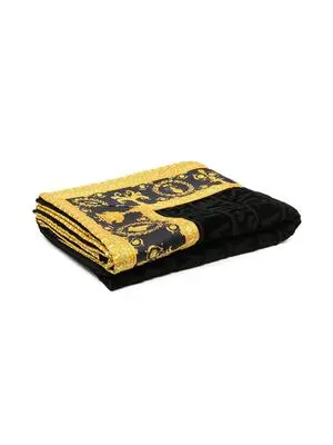 Versace I Love Baroque Beach Towel - Black