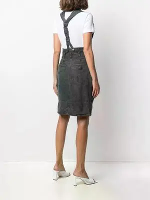 Moschino 1990s Detachable Lapels Denim Skirt