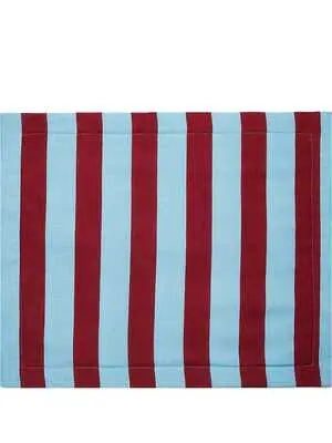 La DoubleJ Stripe-print Tablemats - Red
