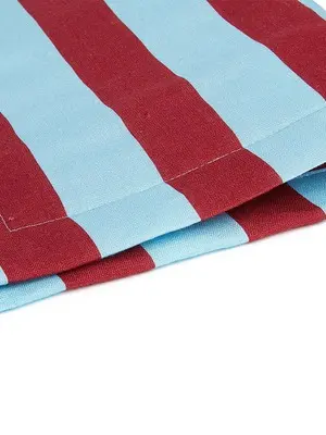 La DoubleJ Stripe-print Tablemats - Red