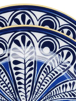 La DoubleJ Pineapple-print Dessert Plates
