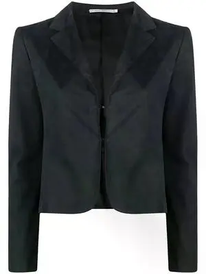Fendi 1990 Single-breasted Cropped Jacket - Blue