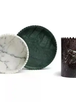 EDITIONS MILANO Triangoli Levanto Marble Vase