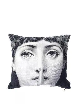 FORNASETTI Silenzio Photograph-print Cushion - White