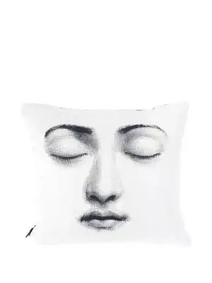 FORNASETTI Silenzio Photograph-print Cushion - White
