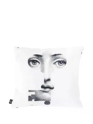 FORNASETTI Chiave E Serratura Graphic-print Cushion - White