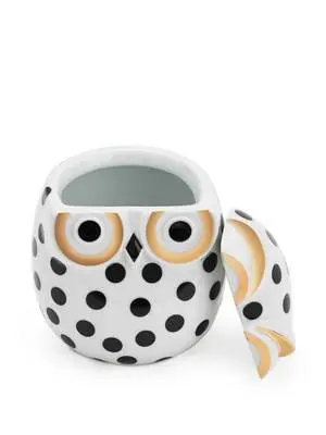 FORNASETTI Civetta Impallinata Porcelain Jar