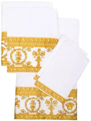 Versace I Love Baroque Towel - White