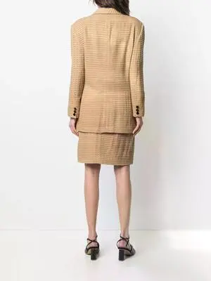 Giorgio Armani 1990s Ribbed Skirt Suit