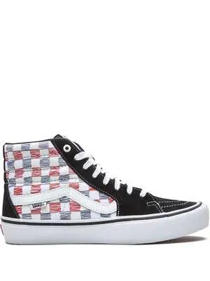 VANS Sk8-hi Sketched Checkerboard Sneakers - Black
