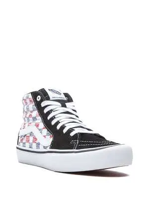 VANS Sk8-hi Sketched Checkerboard Sneakers - Black