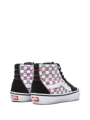 VANS Sk8-hi Sketched Checkerboard Sneakers - Black
