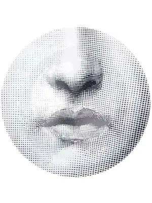 FORNASETTI Face Print Plate - White