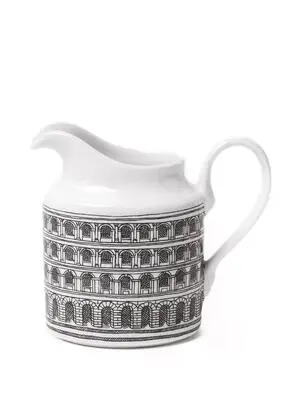 FORNASETTI Architettura Milk Jug - White