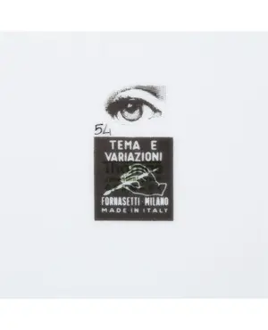 FORNASETTI Face Print Plate - White