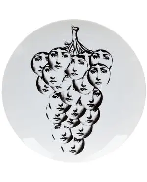 FORNASETTI Grapes Print Plate - White