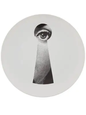 FORNASETTI Printed Plate - White