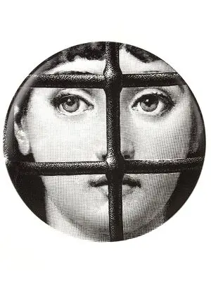 FORNASETTI Printed Plate - Black