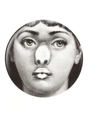 FORNASETTI Printed Plate - Black