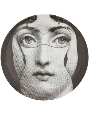 FORNASETTI Printed Plate - Grey