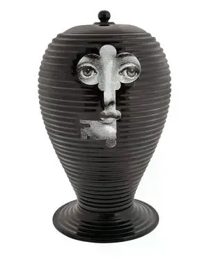 FORNASETTI Rigato Serratura Vase - Black
