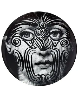 FORNASETTI Printed Plate - Black