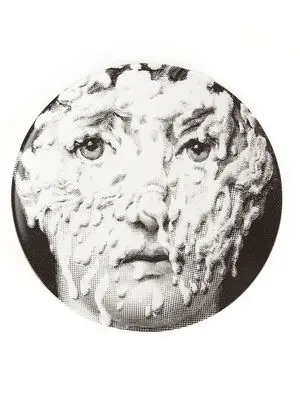 FORNASETTI Printed Plate - Black