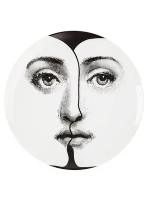 FORNASETTI Double Face Plate - Black