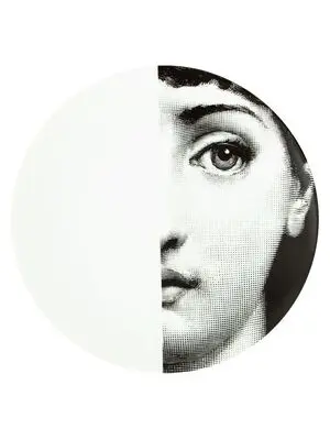 FORNASETTI Printed Plate - White