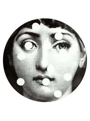 FORNASETTI Printed Plate - Black