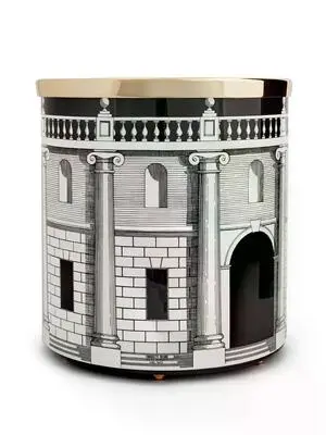 FORNASETTI Castle-print Paper Basket