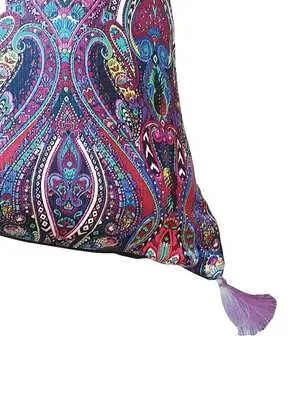 LES-OTTOMANS Paisley-print Silk-blend Cushion