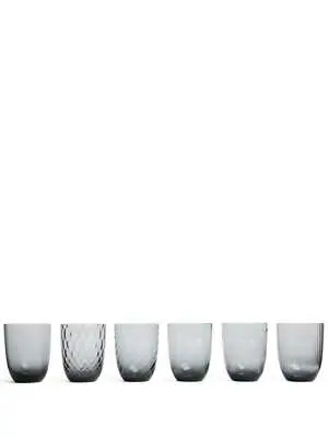 NASONMORETTI Idra Water Glass - Set Of Six Grey