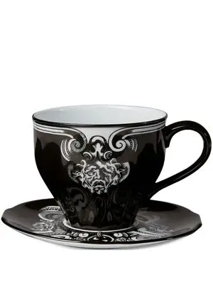 Gucci Star Eye Porcelain Teacup And Saucer Set - Black