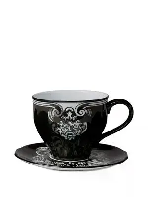 Gucci Star Eye Porcelain Teacup And Saucer Set - Black
