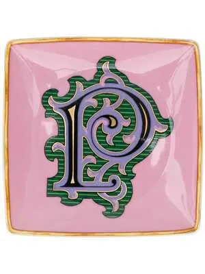 Versace Alphabet P Plate - Pink