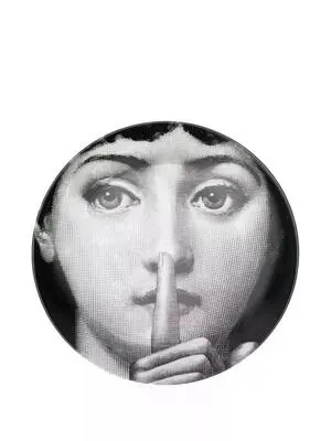 FORNASETTI Silenzio Plate - White