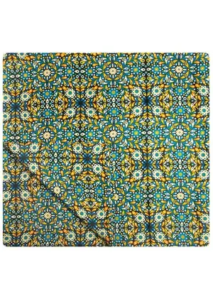 La DoubleJ Small Floral Table Cloth - Blue