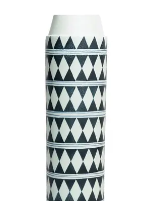 L'Objet Geometric-pattern Collar Vase