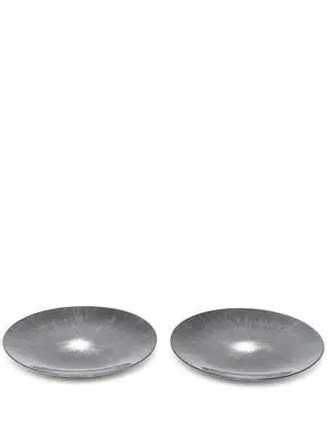 ANN DEMEULEMEESTER Pair Of Shadow Print Plates - Black
