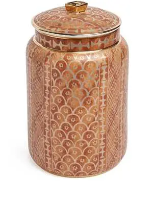 L'Objet Fortuny Porcelain Canister - Orange