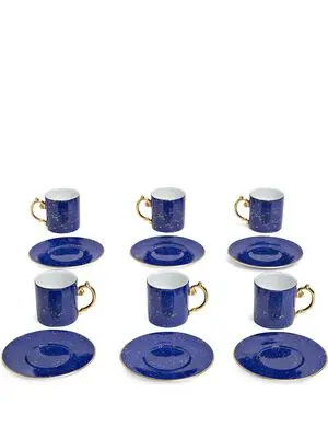 L'Objet Lapis Espresso Cups And Saucers - Blue