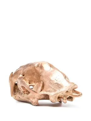 PARTS OF FOUR Polished Brass Bone Skull Ornament