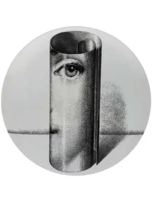 FORNASETTI Scroll Cameo Plate