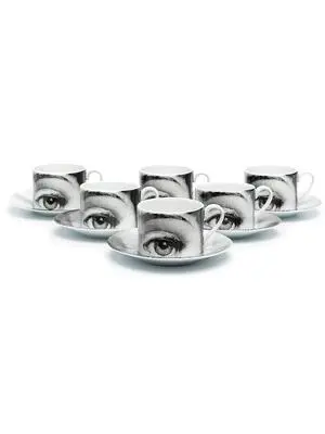 FORNASETTI Tema E Variazioni Tea Set - White