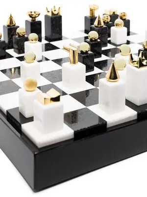 L'Objet 24kt Gold Stone Chess Set