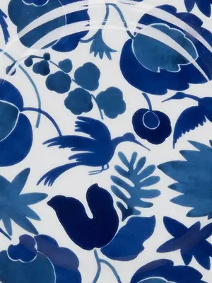 La DoubleJ Wildbird Dessert Plates - Blue
