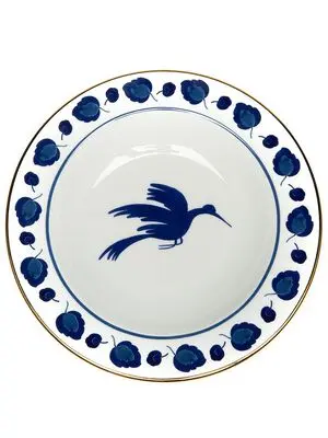 La DoubleJ Wildbird Soup Dish And Dinner Plate - White